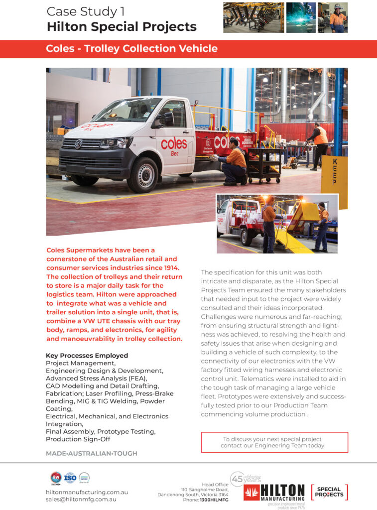 Coles - Trolley Collection Vehicle - Hilton Manufacturing